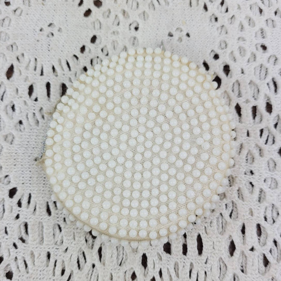 Unbranded | Bags | Vintage 5s 60s White Round Circle Beaded Coin Purse ...